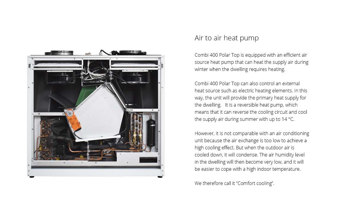 Combi 400 Polar Top | Ventilation and Heat Recovery