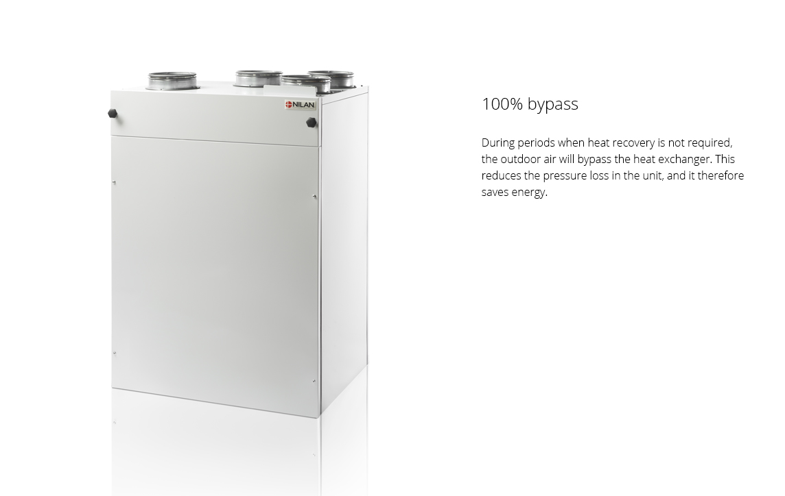 Ventilation unit Comfort CT500 has low power consumption