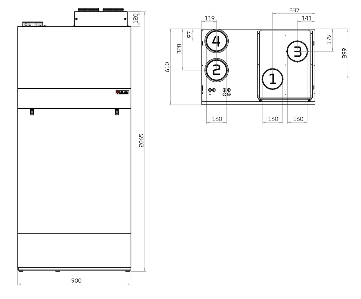 Compact P - multi-unit with several installations combined in one